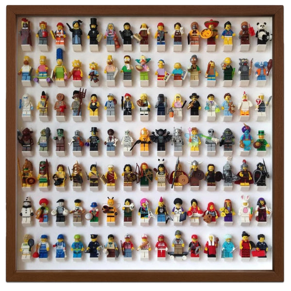 Walnut Large Display Frame for Lego® Minifigures – Display Frames for ...