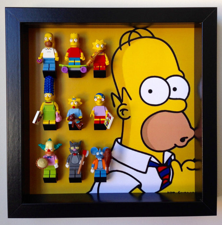 Homer Simpson Display Frame for Minifigures – Display Frames for Lego ...